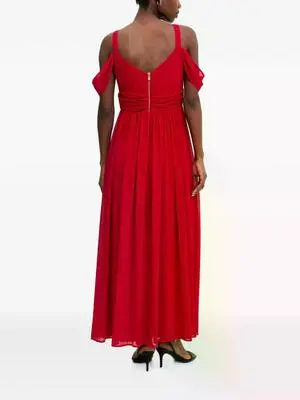 MORGAN Cold-shoulder Side-slit Maxi Dress