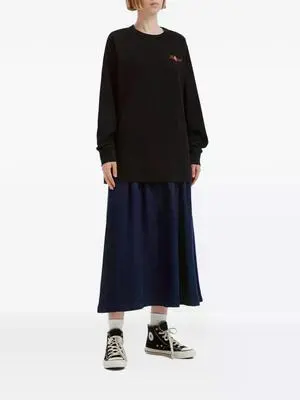 FINGERCROXX Raglan Sleeve Waffle Knit Sweatshirt