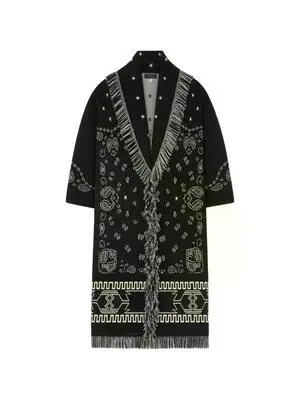 Alanui Bandana Jacquard Fringed Coat