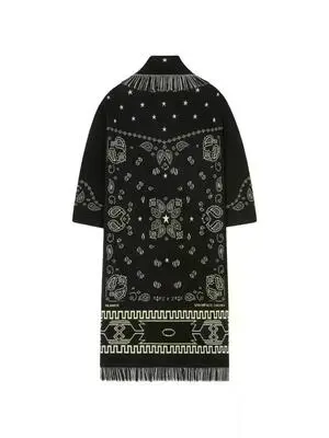 Alanui Bandana Jacquard Fringed Coat