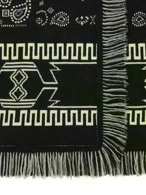 Alanui Bandana Jacquard Fringed Coat