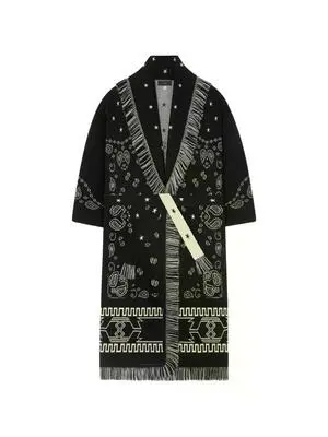 Alanui Bandana Jacquard Fringed Coat