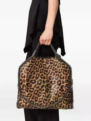 Stella McCartney Falabella Leopard Fold-over Tote Bag
