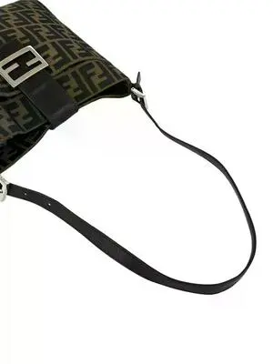 Fendi 1990-2010 Zucca Canvas Shoulder Bag