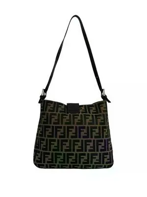 Fendi 1990-2010 Zucca Canvas Shoulder Bag