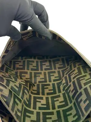 Fendi 1990-2010 Zucca Canvas Shoulder Bag