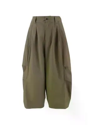 NICCOLO PASQUALETTI Pleated Wide-leg Trousers - Green