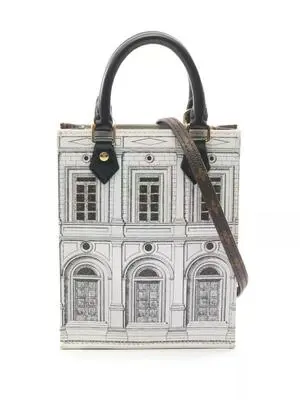 LOUIS VUITTON 2021-2026 Fornasetti Architettura Sac Plat Satchel - White