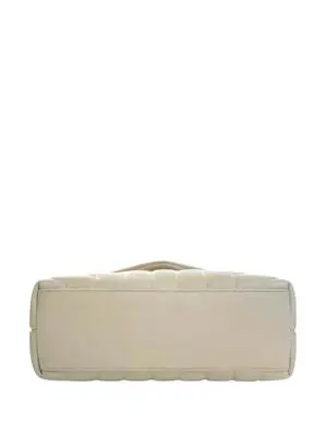 Saint Laurent Matelassé Calfskin Monogram Loulou Shoulder Bag - White