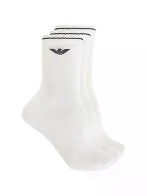Emporio Armani Logo-intarsia Socks - White