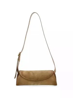 JIL SANDER Suede Foldover Shoulder Bag