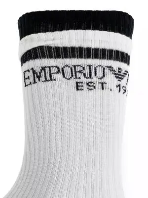 Emporio Armani Crew Socks With Logo Print