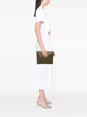 LOUIS VUITTON 1986 Monogram Toiletry Pouch 26 Clutch Bag - Brown