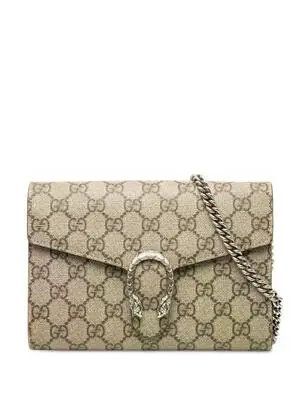 Gucci 2016-2026 Gg Supreme Dionysus Wallet On Chain Crossbody Bag - Neutrals