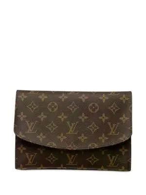 LOUIS VUITTON 1987 Monogram Pochette Rabat 23 Clutch Bag - Brown
