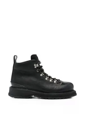BUTTERO® Alpi Lace-up Leather Boots - Black