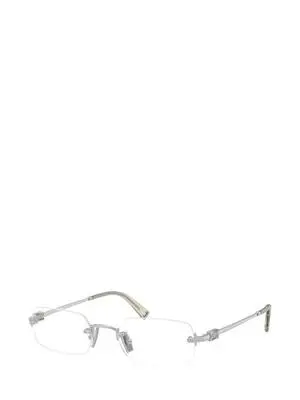 Miu Miu Rimless Rectangle-frame Sunglasses - Silver