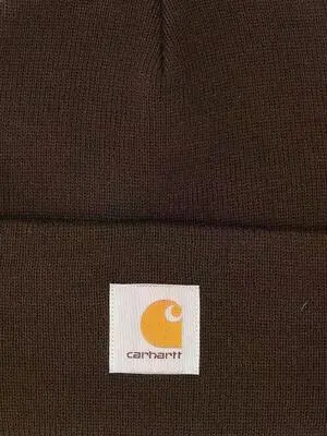 Carhartt Work In Progress Watch Logo-patch Beanie Hat - Brown