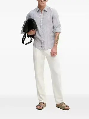 Michael Kors Striped Linen Shirt - White