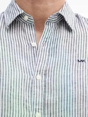 Michael Kors Striped Linen Shirt - White