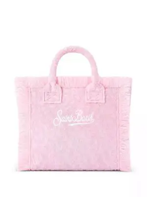 MC2 SAINT BARTH Leopard-embossed Fringed Mini Tote Bag