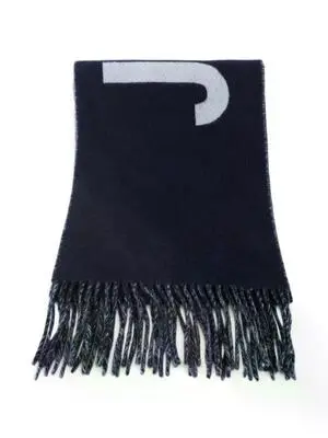 Jacquemus Logo-embellishment Fringed Scarf - Blue