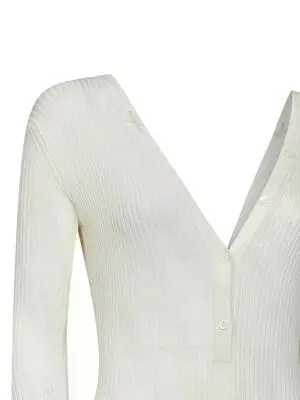 MUGLER Ribbed-knit Playsuit
