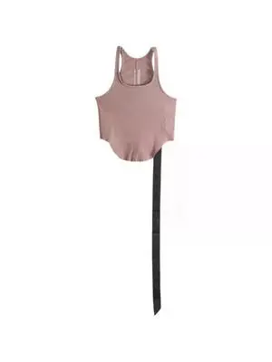Rick Owens Curved-hem Cropped Tank Top - Brown