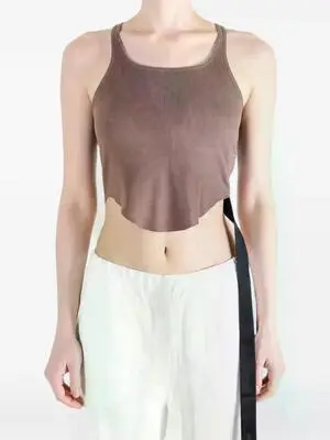 Rick Owens Curved-hem Cropped Tank Top