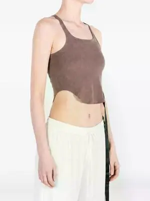 Rick Owens Curved-hem Cropped Tank Top