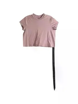 Rick Owens Hanging-strap Cropped T-shirt - Brown