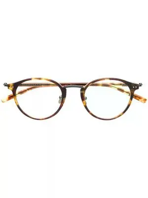 MASUNAGA Round Frame Glasses - Brown