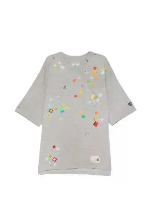 Mihara Yasuhiro Price Tag Sticker Printed T-shirt - Grey
