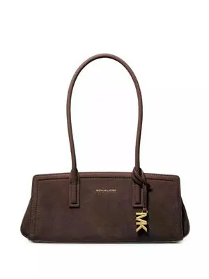 Michael Kors Logo-plaque Suede Tote Bag - Brown