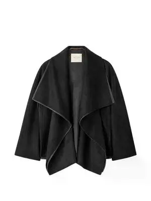 RETORI Shawl-collar Wool Coat - Black