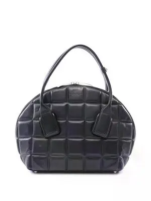 Bottega Veneta 2012-2026 Medium Padded Leather Swoop Bag Satchel - Black
