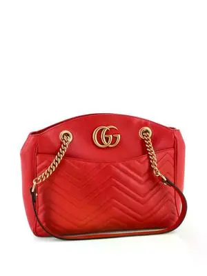 Gucci Gg Marmont Matelassé Shoulder Bag - Red