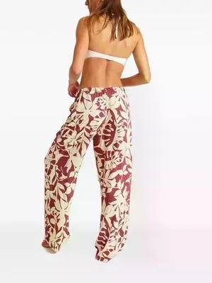 BANANA MOON Okeah Sarong Leaf-print Drawstring Trousers