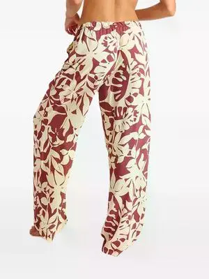 BANANA MOON Okeah Sarong Leaf-print Drawstring Trousers