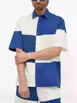 BENETTON Checked-pattern Buttoned Shirt - Blue