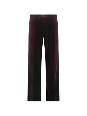 Antonelli Firenze Velvet Straight-leg Trousers - Red