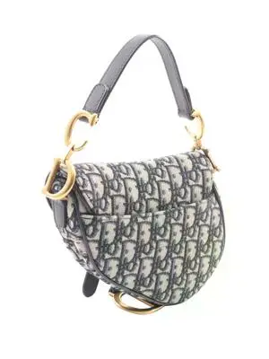 Dior 2015-2026 Mini Oblique Canvas Saddle Bag Satchel