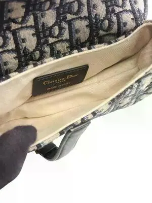 Dior 2015-2026 Mini Oblique Canvas Saddle Bag Satchel