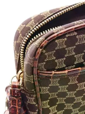 Celine 1980-1990 Macadam Canvas Crossbody Bag - Brown