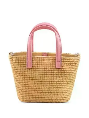 MC2 SAINT BARTH Embroidered Mini Tote Bag - Neutrals