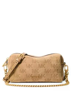 Michael Kors Bryant Small Logo-embossed Suede Convertible Crossbody Bag - Neutrals