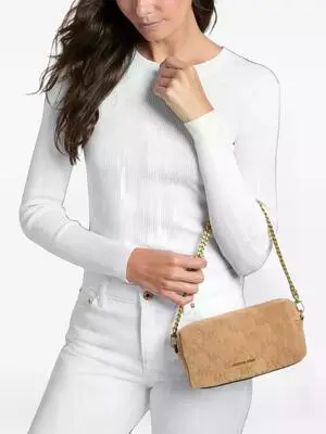 Michael Kors Bryant Small Logo-embossed Suede Convertible Crossbody Bag