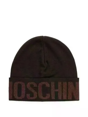 Moschino Logo-embellishment Beanie Hat - Brown