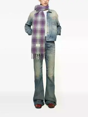 Acne Studios Fringed Alpaca-wool Scarf - Grey