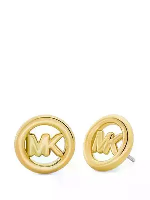 Michael Kors Small Logo-charm Stud Earrings - Gold
